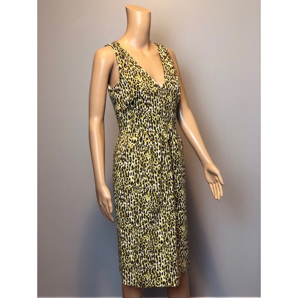 J. Crew | Dresses | J Crew Abstract Leopard Print Cotton Fabiola Dress ...